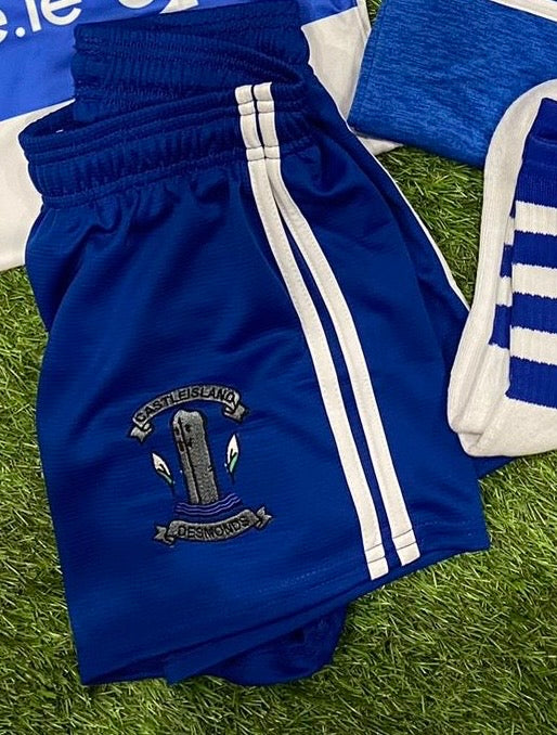 GAA Shorts (Blue/White) - Castleisland Desmonds GAA – Nelligan Sports
